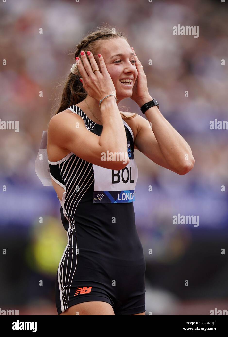 Femke Bol of the Netherlands after winning the Women's 400m Hurdles ...