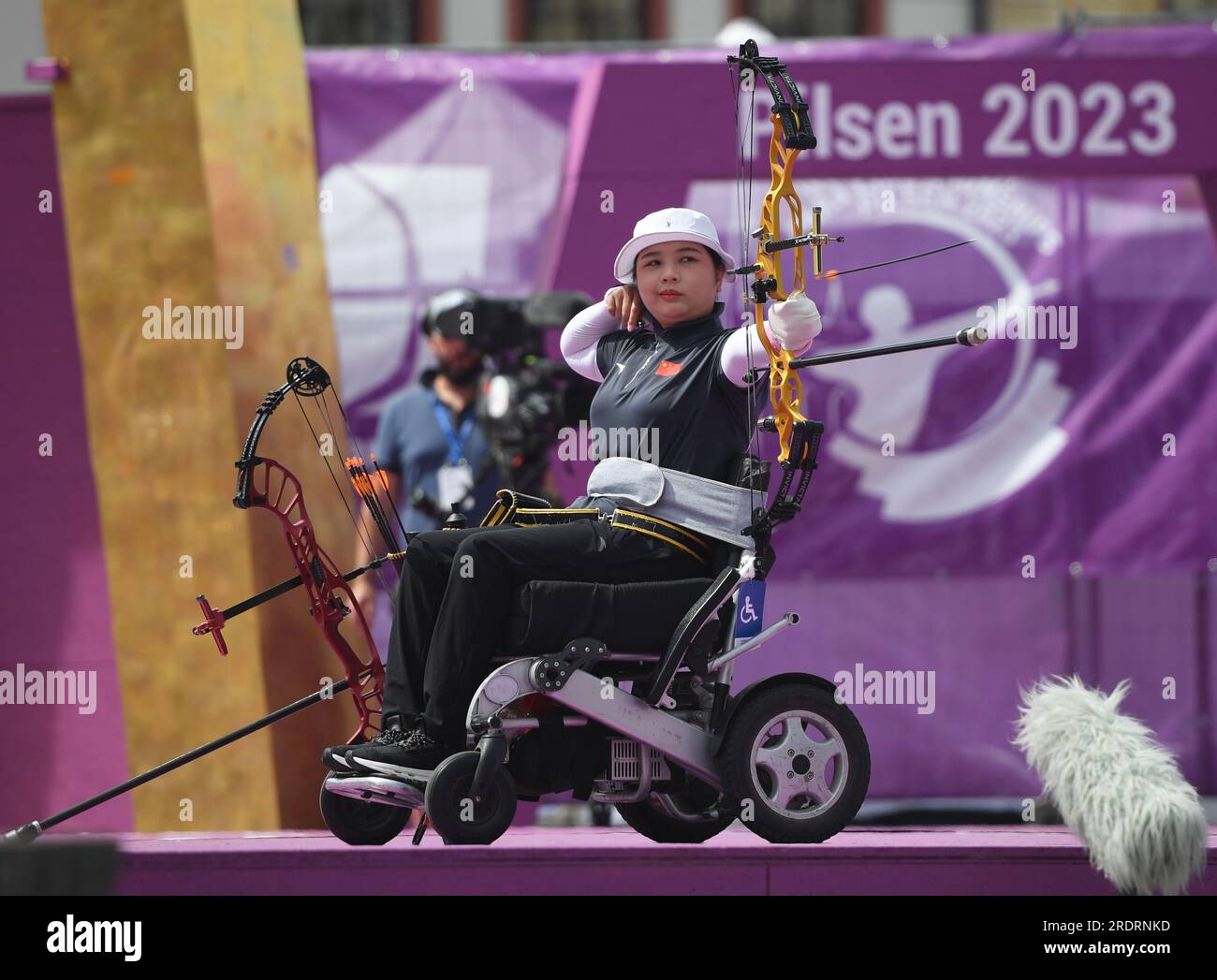 Pilsen, Czech Republic. 23rd July, 2023. Chen Minyi of China competes ...