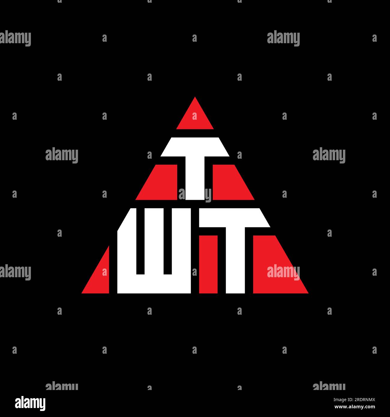 TWT triangle letter logo design with triangle shape. TWT triangle logo ...