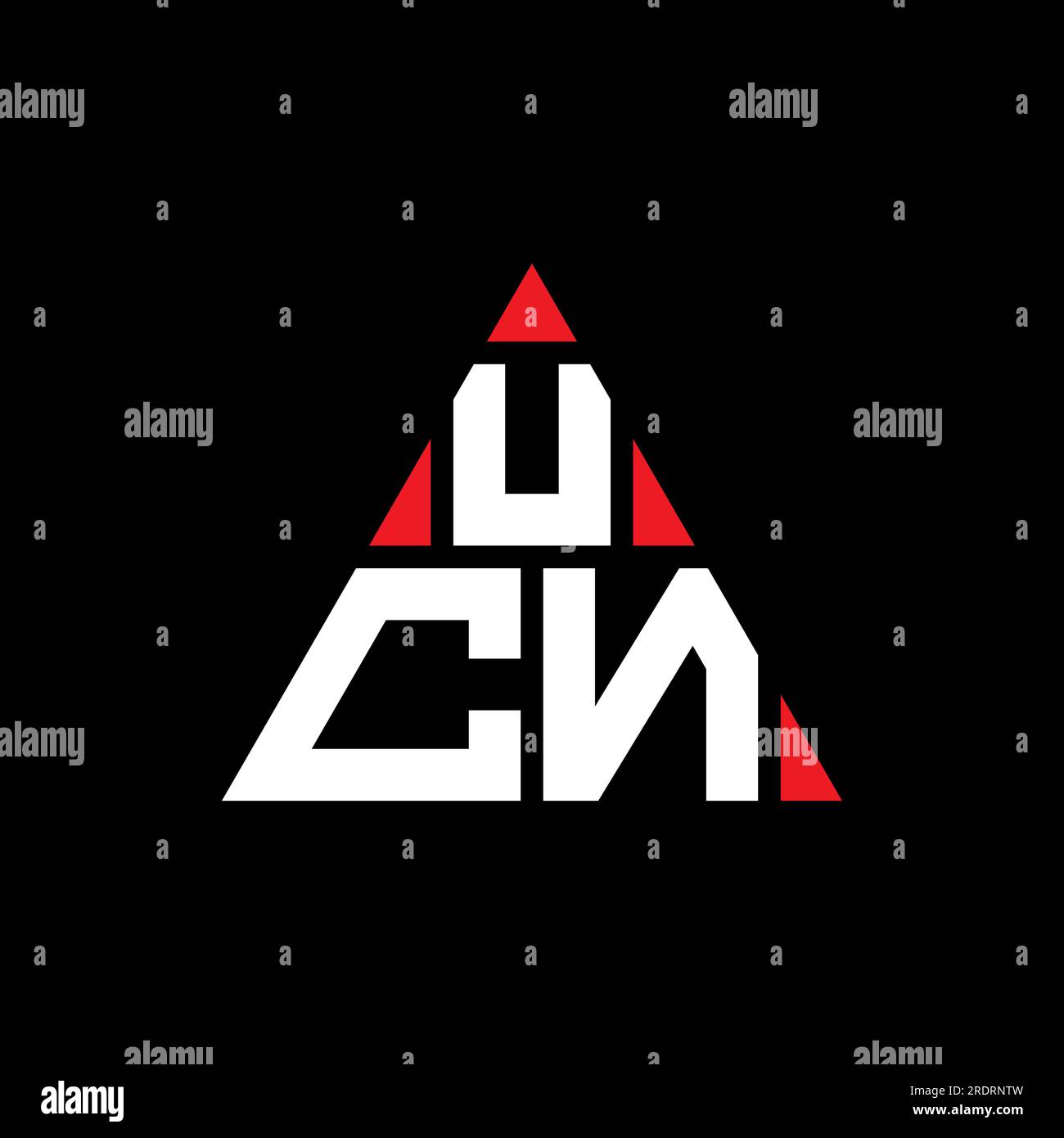 UCN triangle letter logo design with triangle shape. UCN triangle logo ...