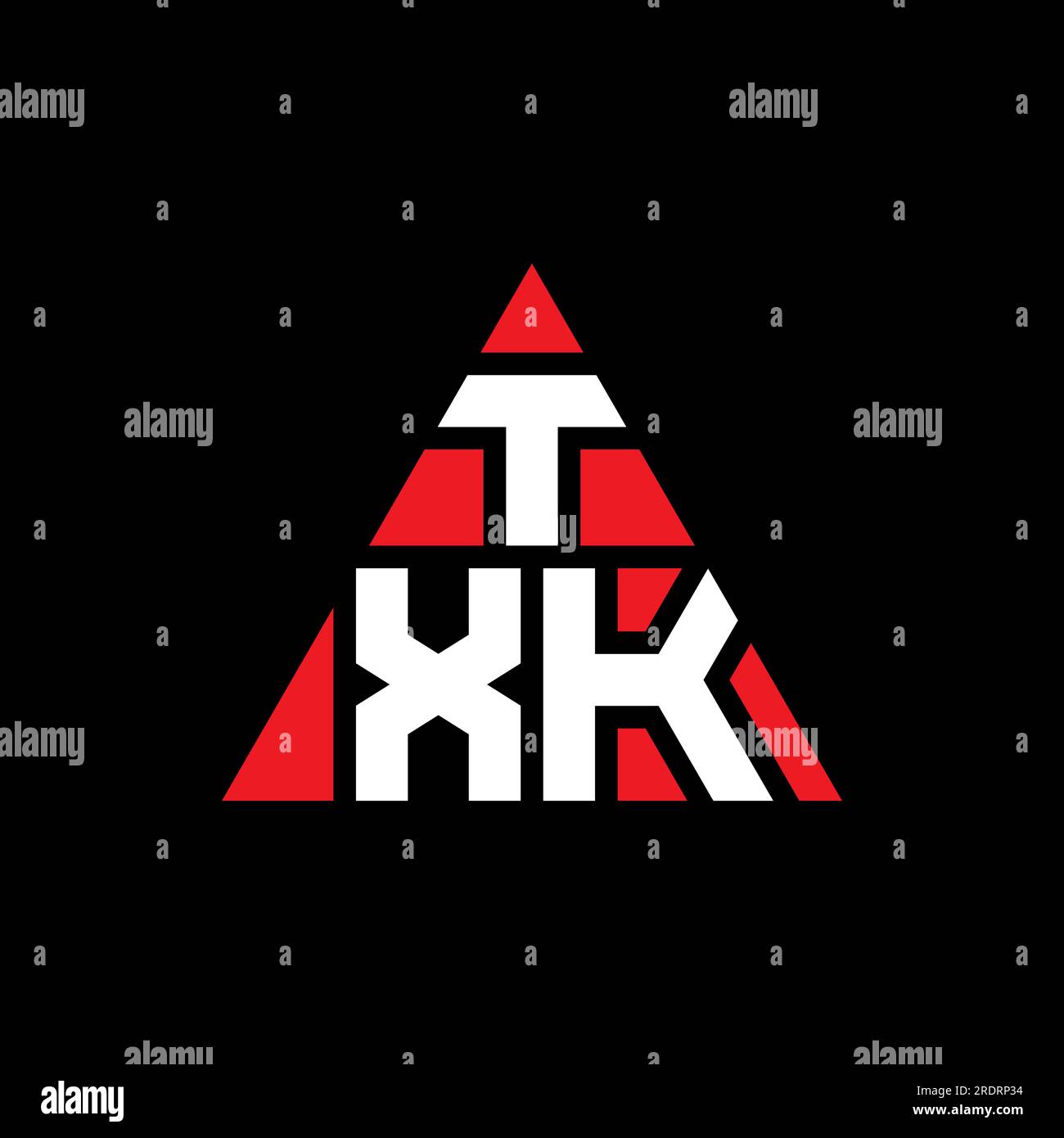 TXK triangle letter logo design with triangle shape. TXK triangle logo ...