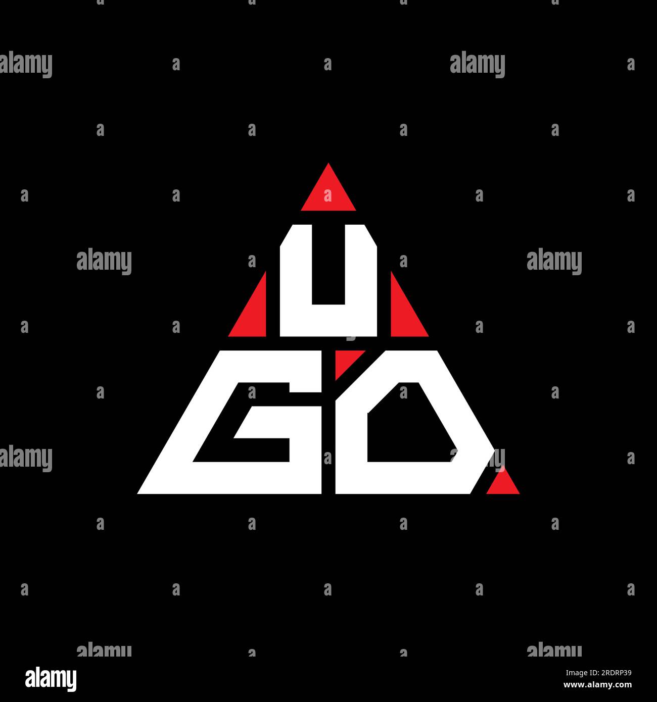 UGO triangle letter logo design with triangle shape. UGO triangle logo ...