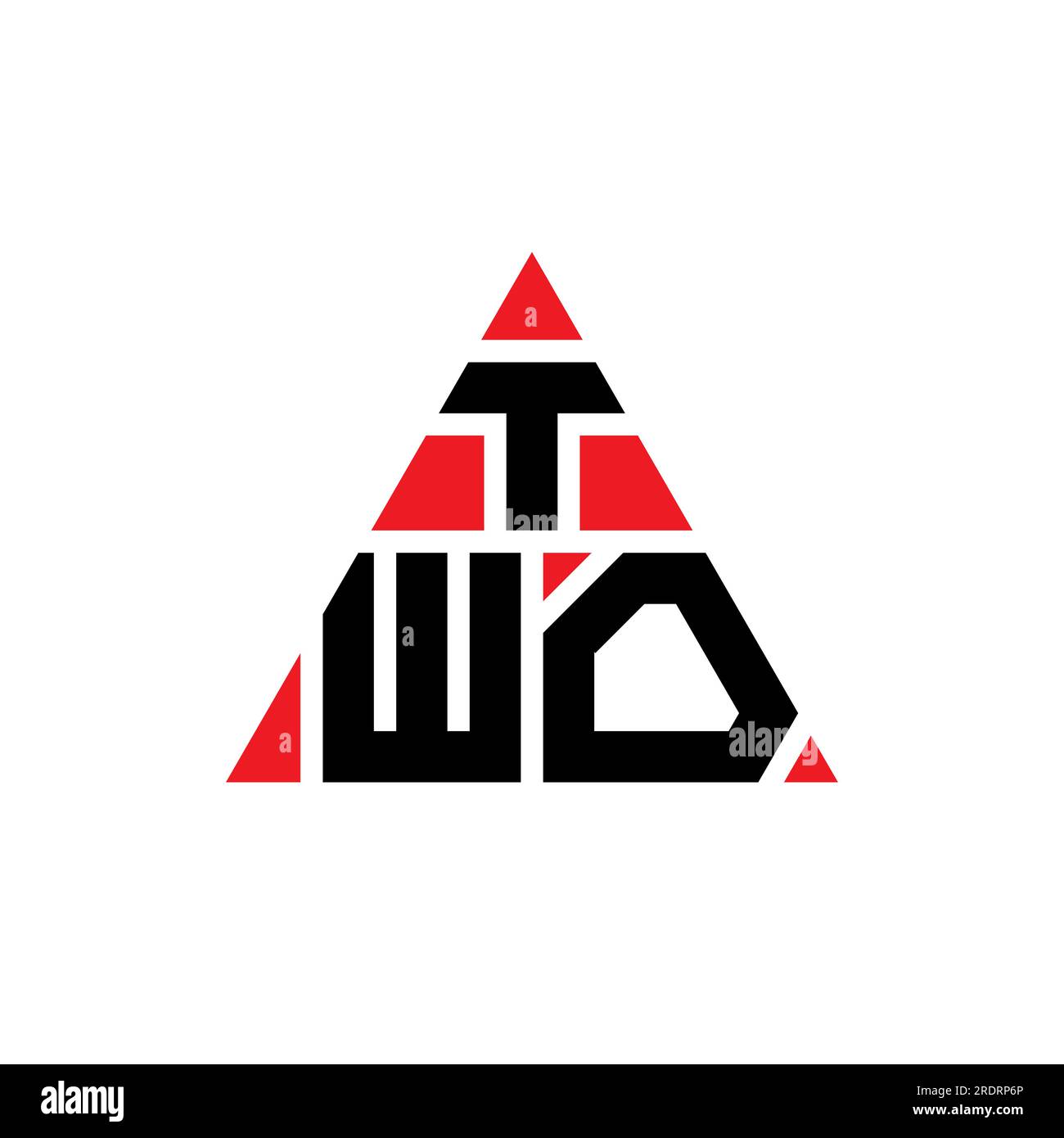 TWO triangle letter logo design with triangle shape. TWO triangle logo ...