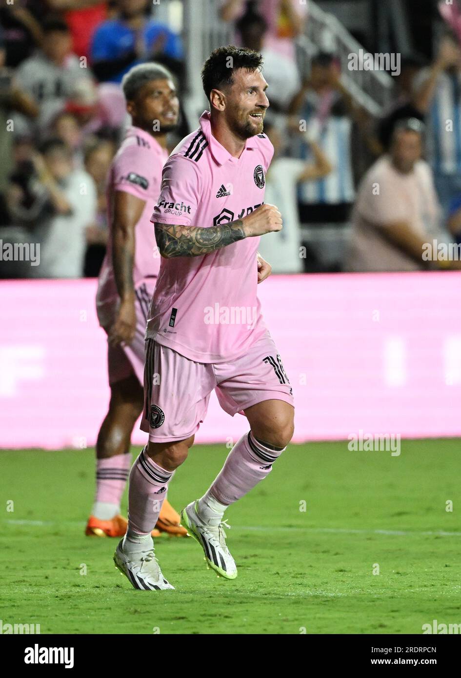 Fort Lauderdale FL, USA. 21st July, 2023. Lionel Messi of Inter Miami ...