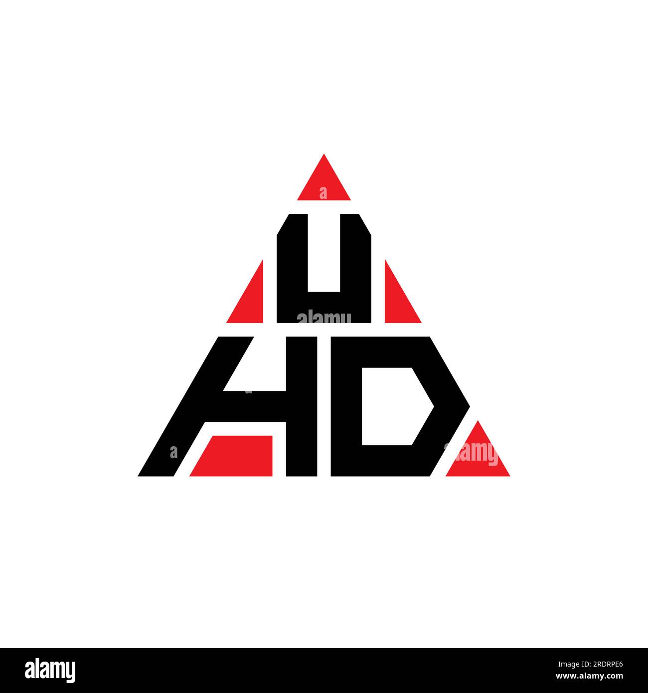 UHD triangle letter logo design with triangle shape. UHD triangle logo ...