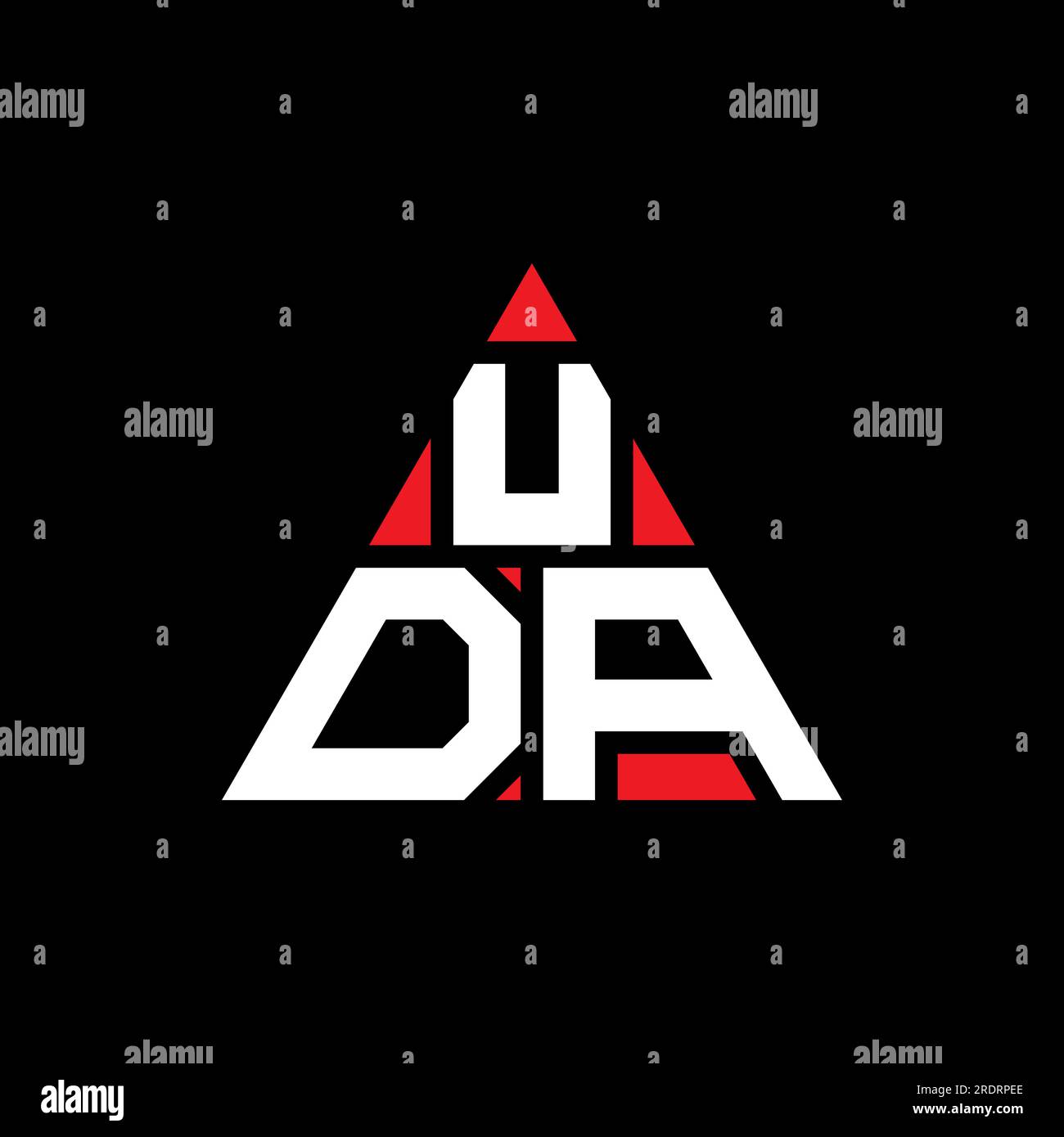 UDA triangle letter logo design with triangle shape. UDA triangle logo ...