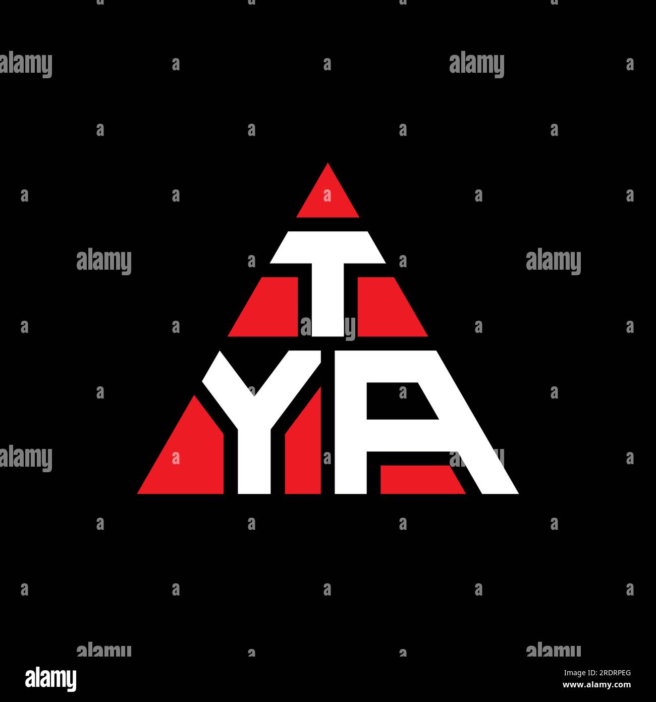 TYA triangle letter logo design with triangle shape. TYA triangle logo ...