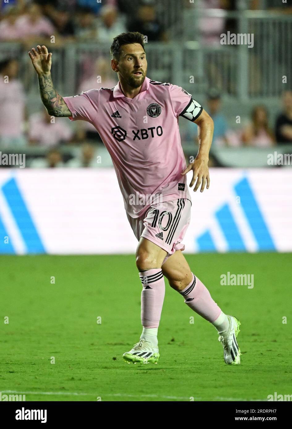 Fort Lauderdale FL, USA. 21st July, 2023. Lionel Messi of Inter Miami ...