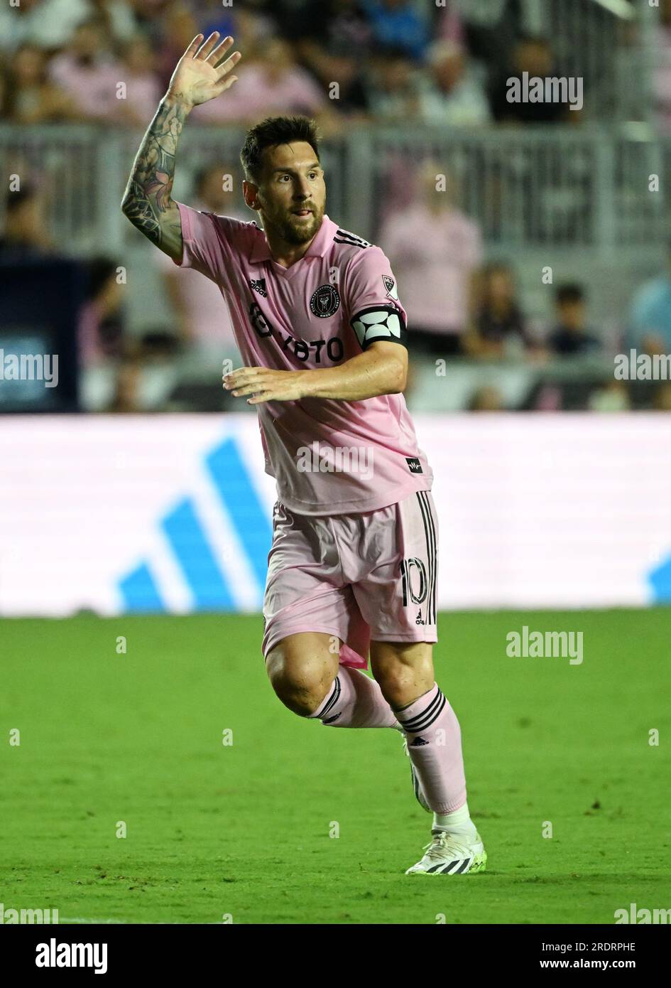 Fort Lauderdale FL, USA. 21st July, 2023. Lionel Messi of Inter Miami ...