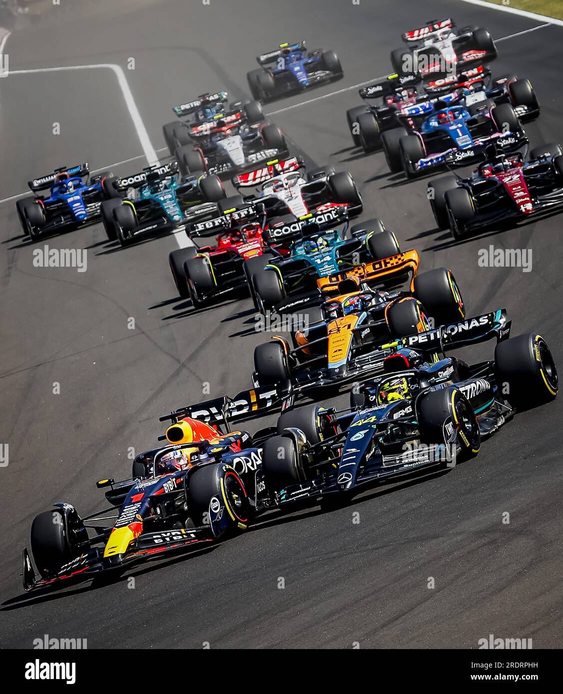 BUDAPEST - Max Verstappen (Red Bull Racing) and Lewis Hamilton ...