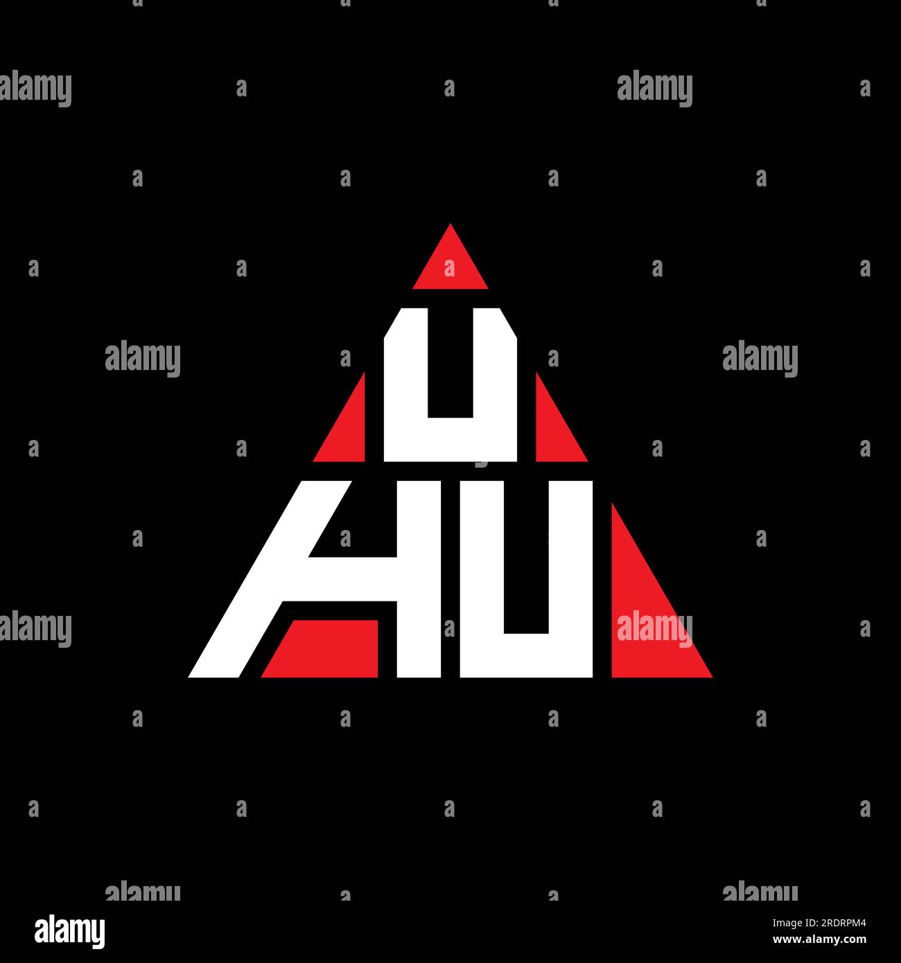 UHU triangle letter logo design with triangle shape. UHU triangle logo ...