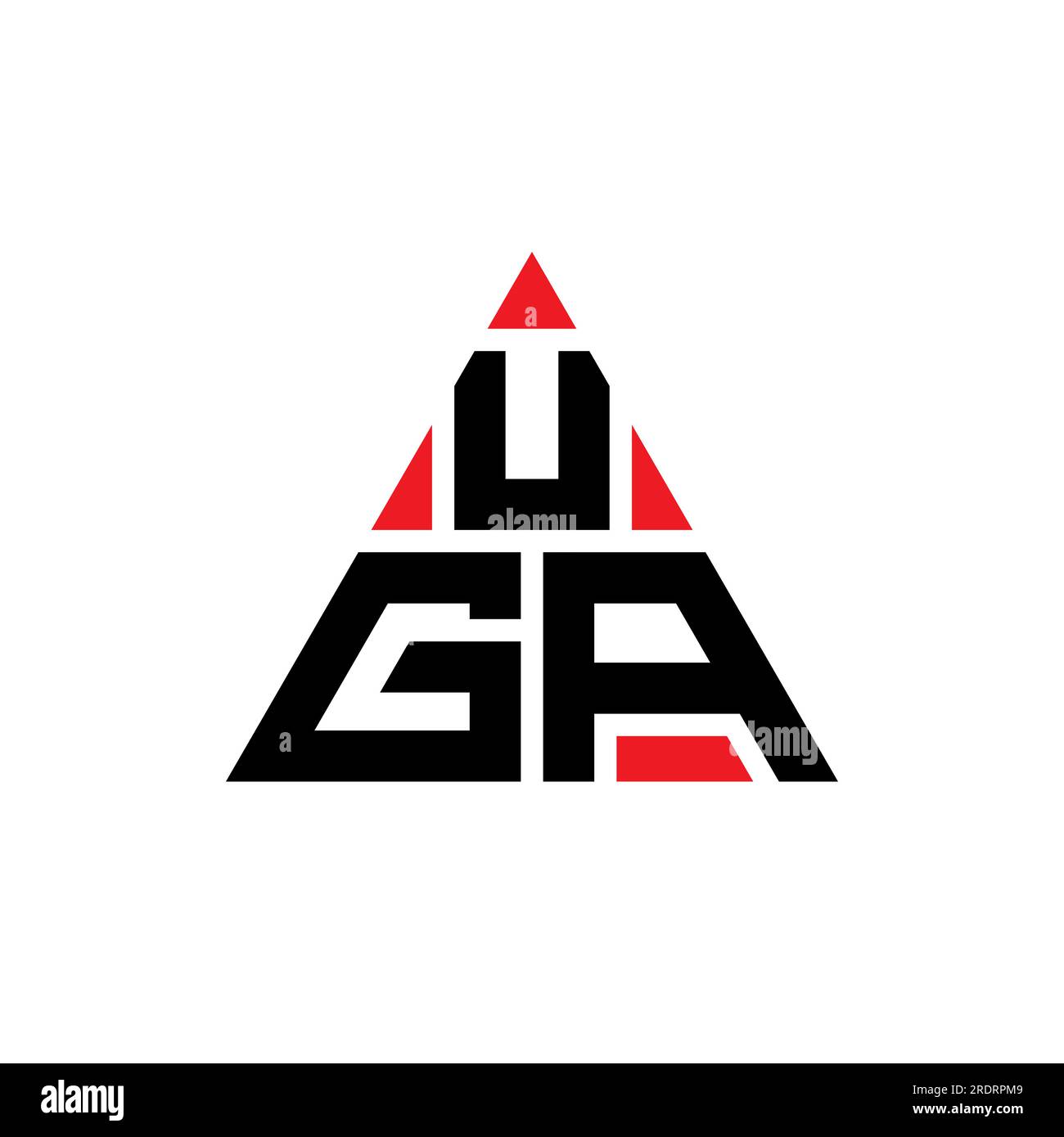 UGA triangle letter logo design with triangle shape. UGA triangle logo ...