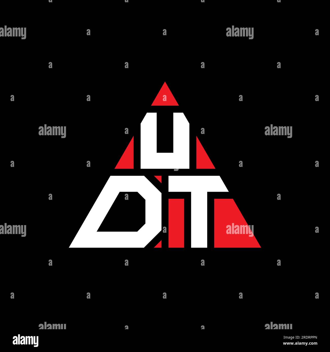 UDT triangle letter logo design with triangle shape. UDT triangle logo design monogram. UDT ...