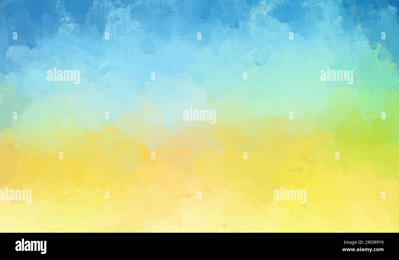 Abstract oil painting background with bright, vibrant and summery ...
