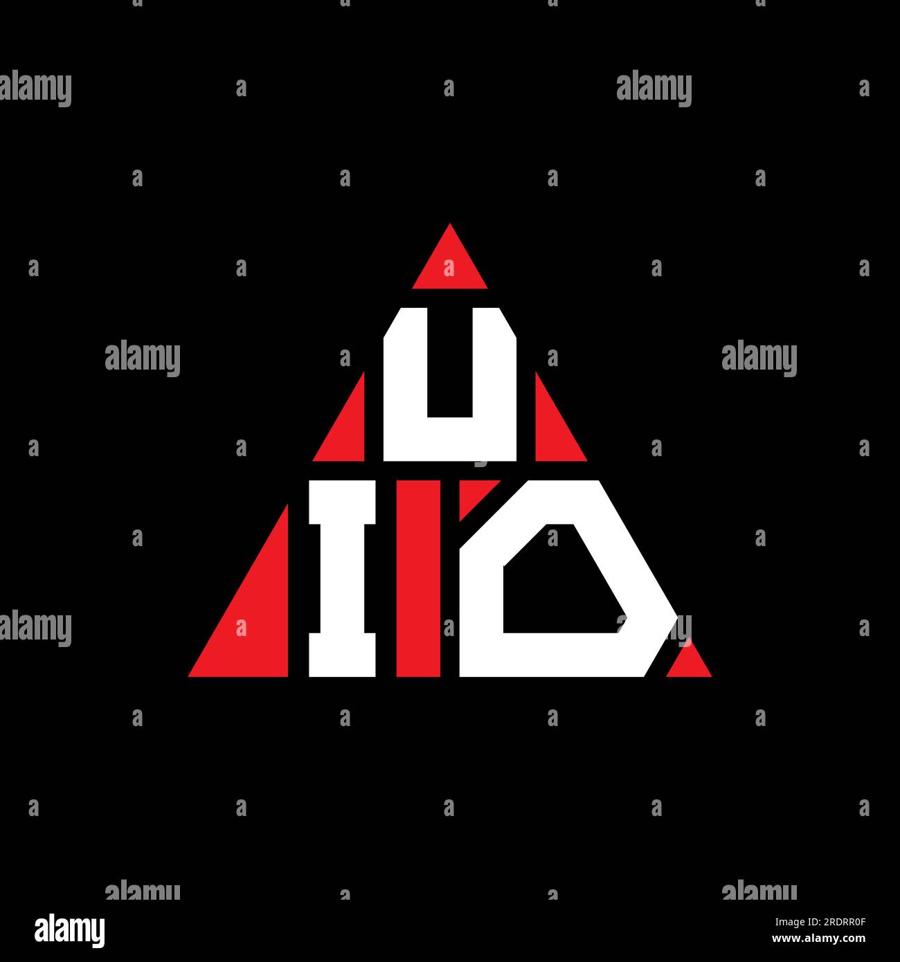 UIO triangle letter logo design with triangle shape. UIO triangle logo ...