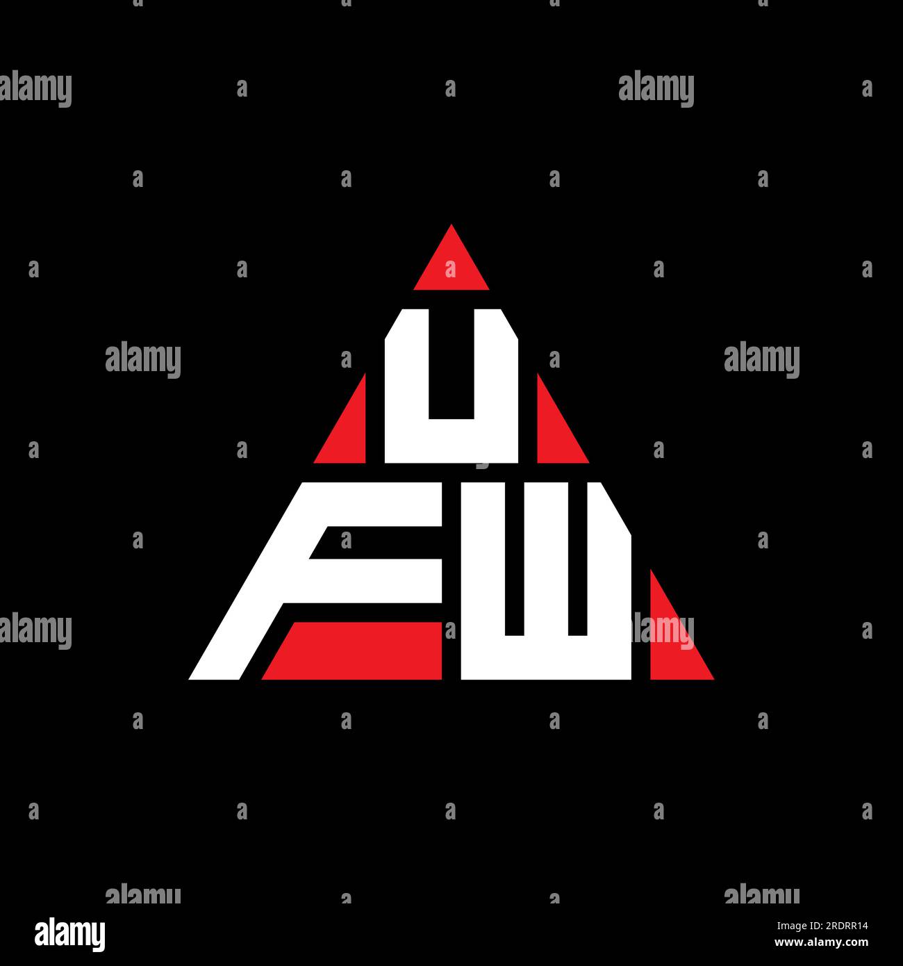 UFW triangle letter logo design with triangle shape. UFW triangle logo ...