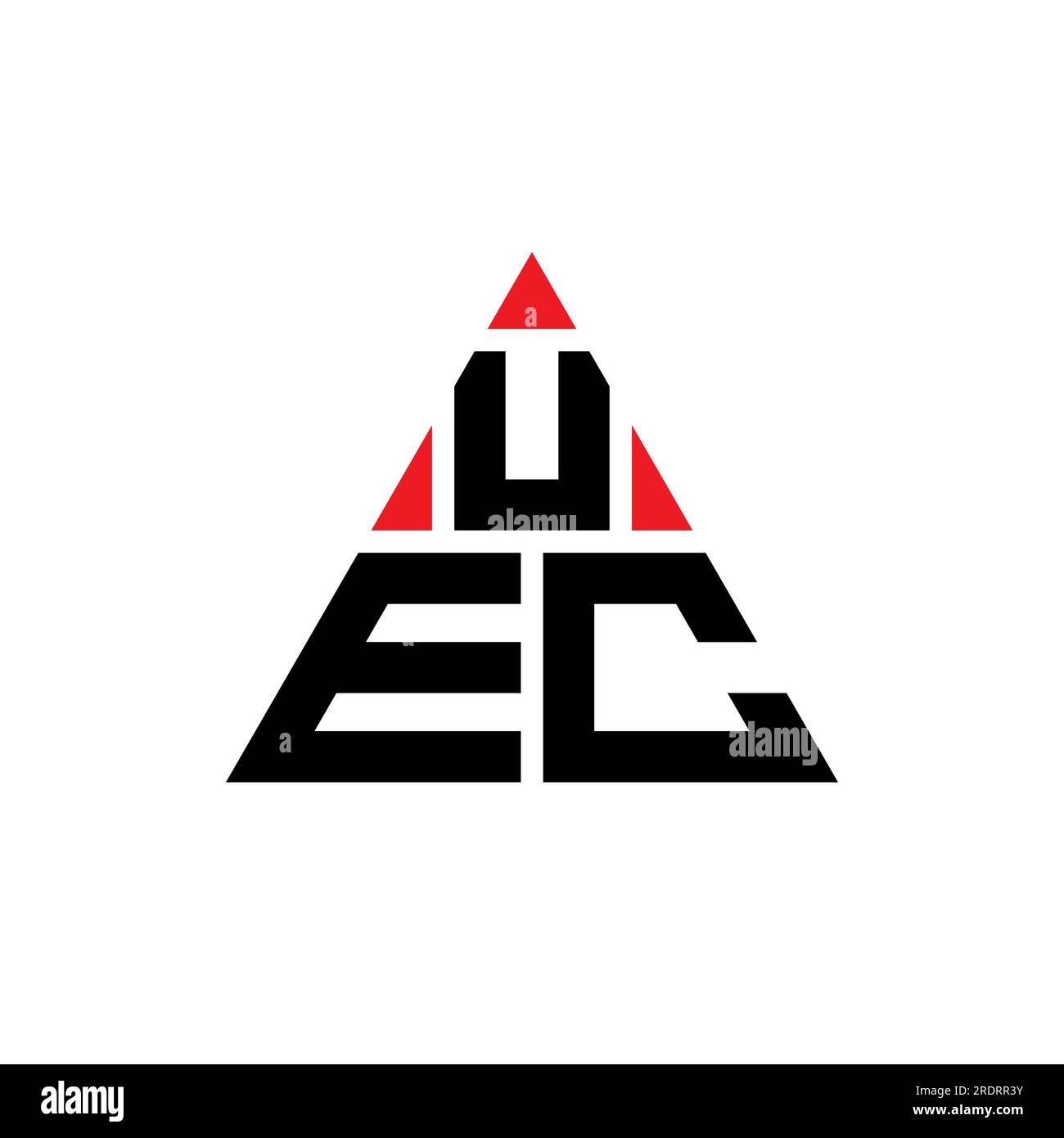 UEC triangle letter logo design with triangle shape. UEC triangle logo ...