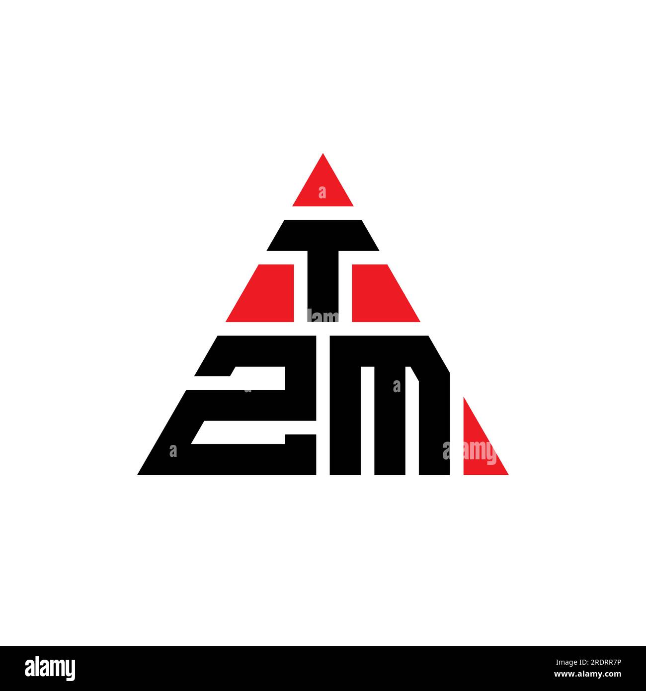 TZM triangle letter logo design with triangle shape. TZM triangle logo ...