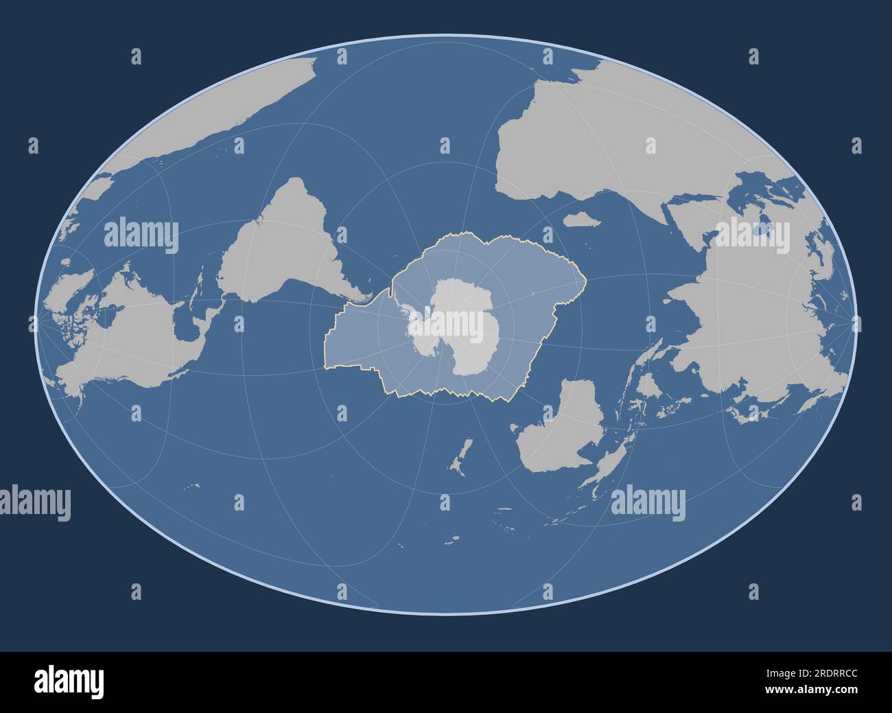 Antarctica Tectonic Plate On The Solid Contour Map In The Fahey Oblique Projection Centered