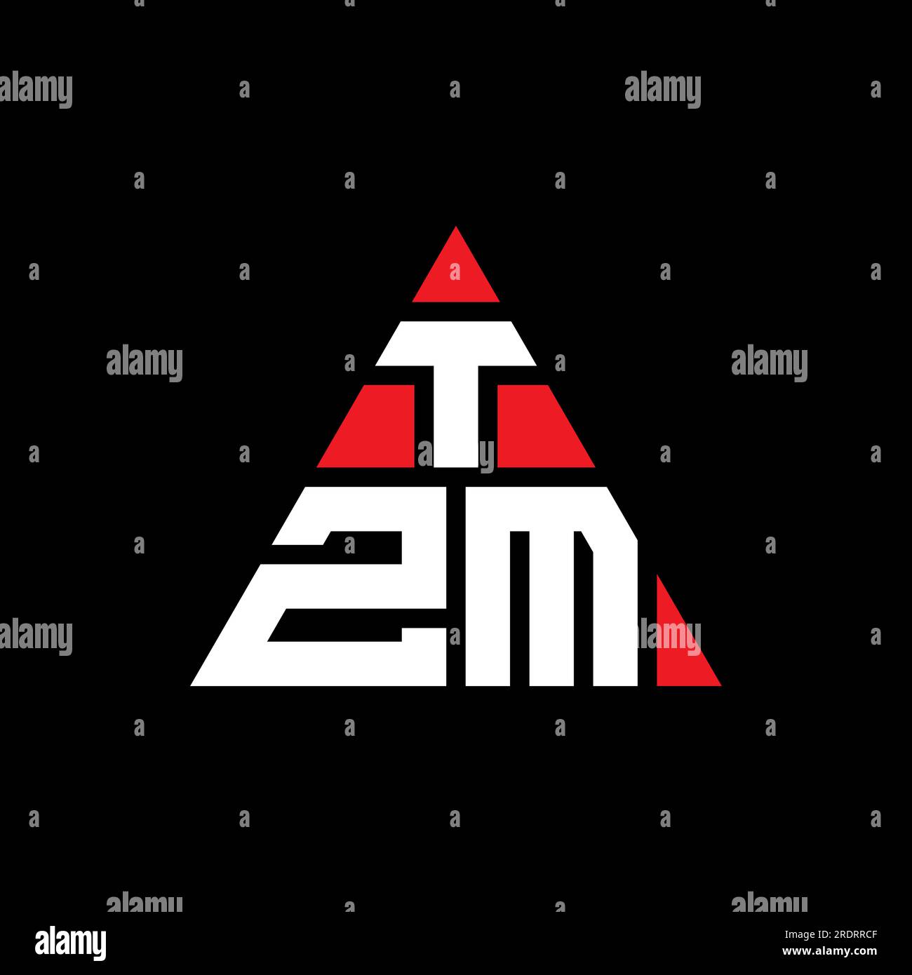 TZM triangle letter logo design with triangle shape. TZM triangle logo ...