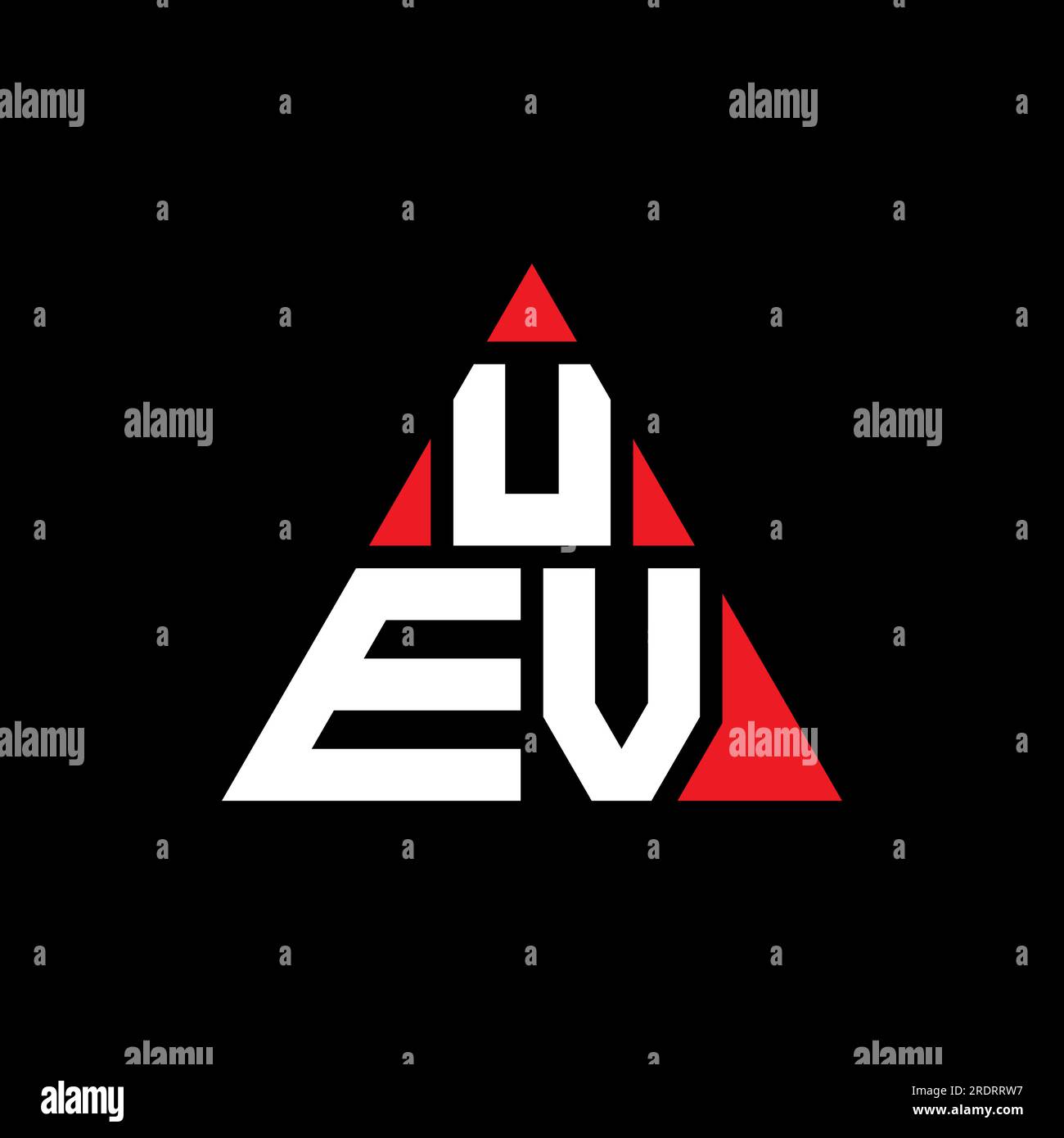 UEV triangle letter logo design with triangle shape. UEV triangle logo ...