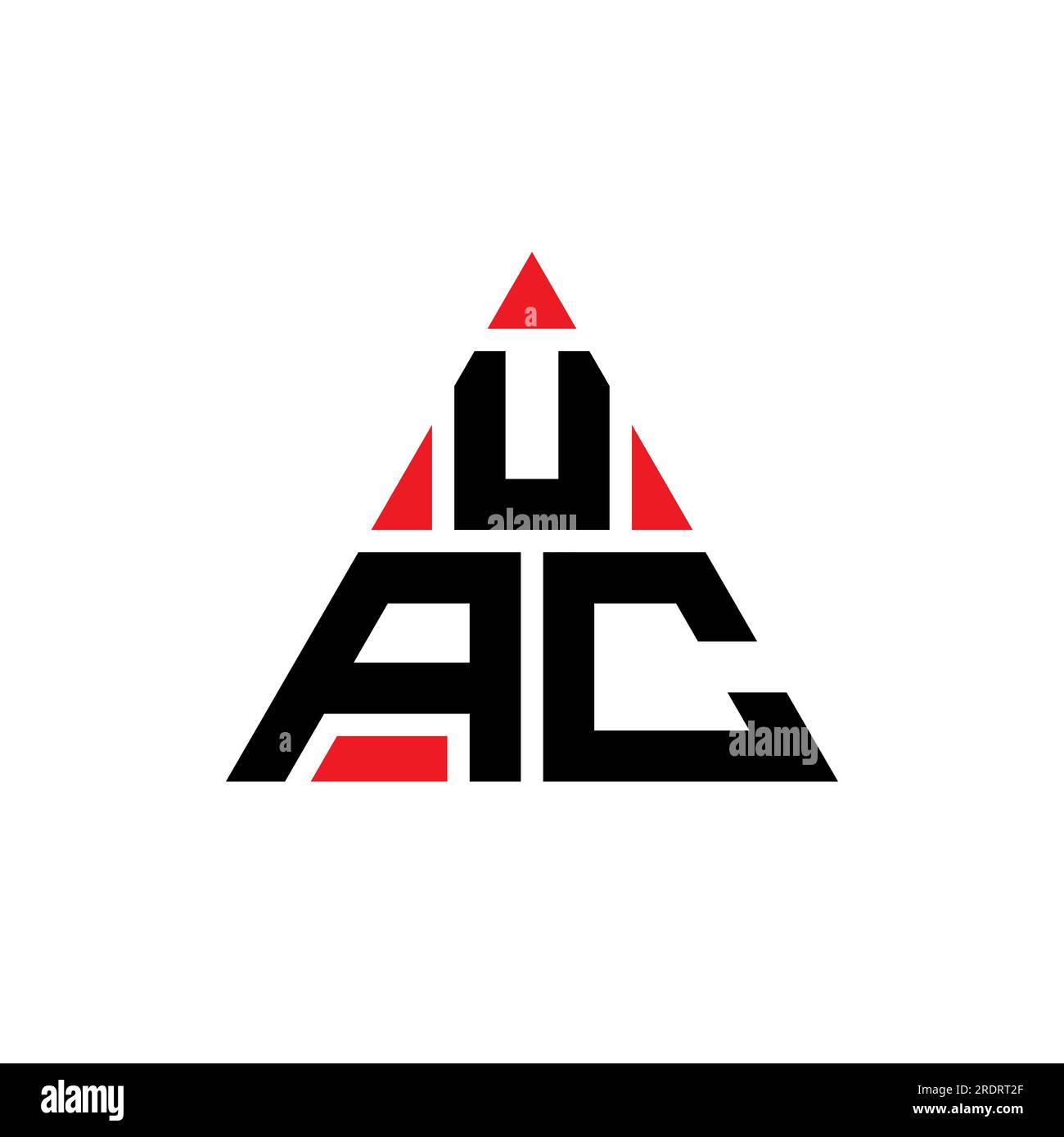 UAC triangle letter logo design with triangle shape. UAC triangle logo ...