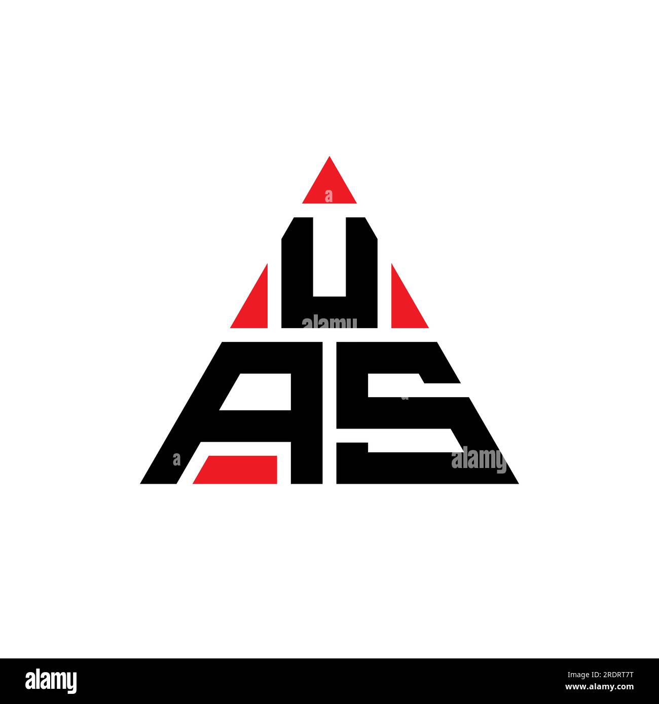 UAS triangle letter logo design with triangle shape. UAS triangle logo ...