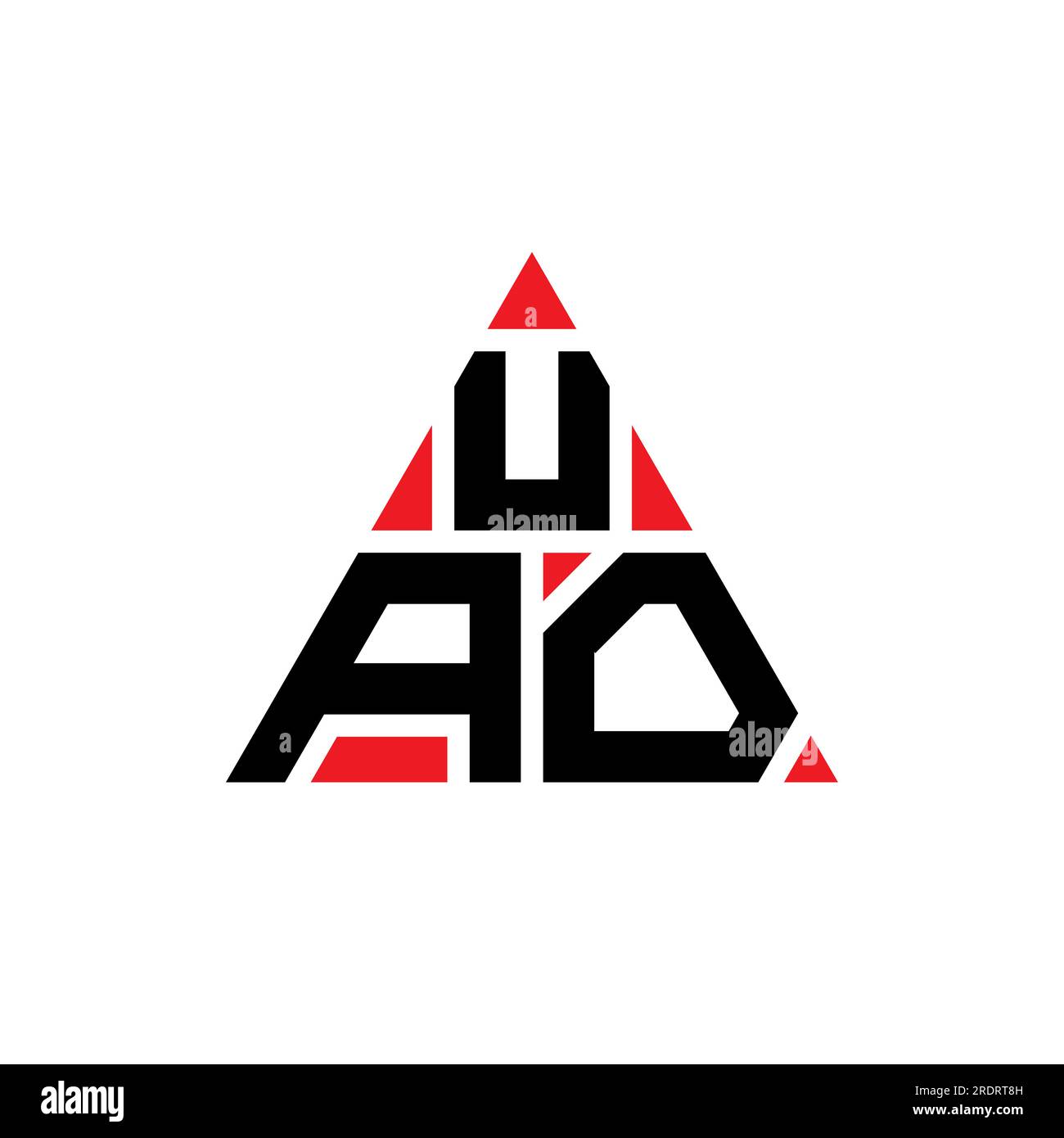 UAO triangle letter logo design with triangle shape. UAO triangle logo ...