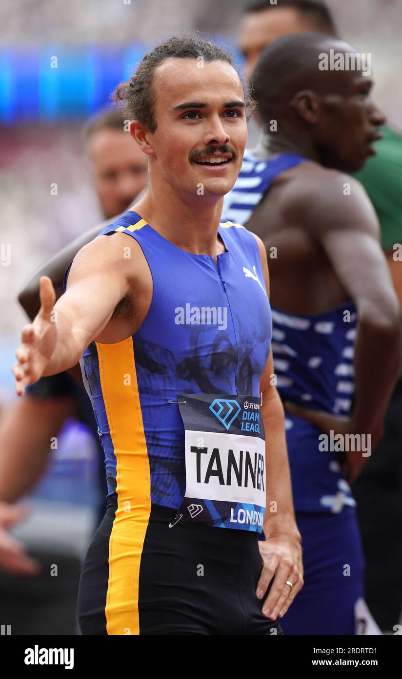 Sam Tanner of New Zealand after the Men's 1500m during The London ...