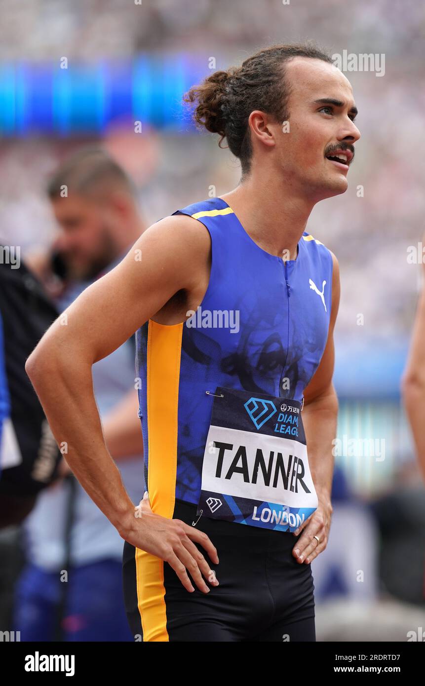 Sam Tanner of New Zealand after the Men's 1500m during The London ...