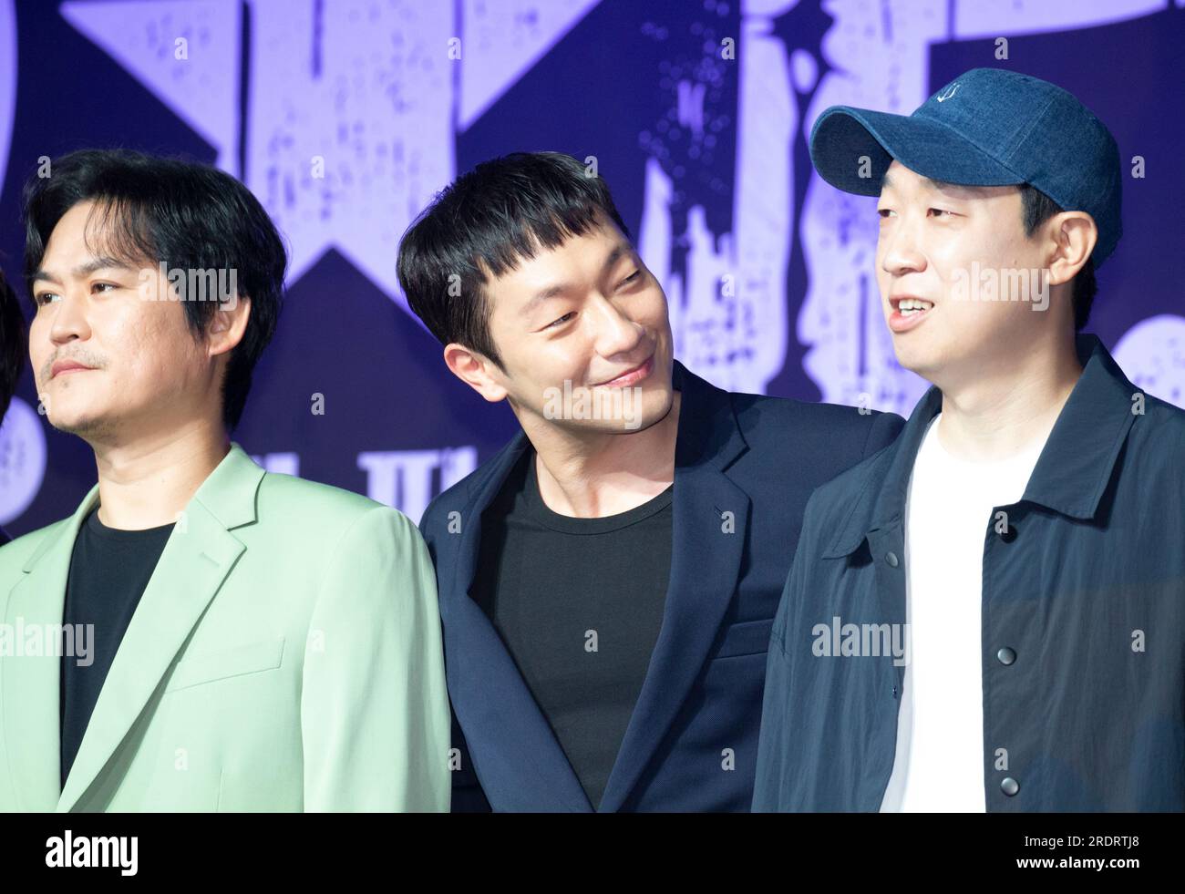 Kim Sung-Kyun, Son Suk-Ku and Han Jun-Hee, July 18, 2023 : (L-R) South ...