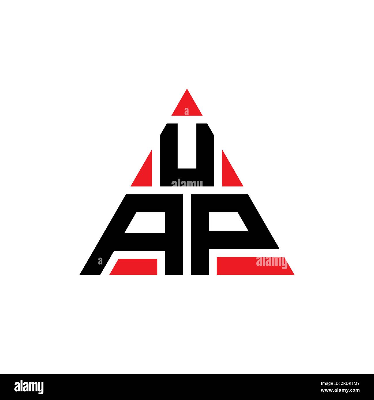 UAP triangle letter logo design with triangle shape. UAP triangle logo ...