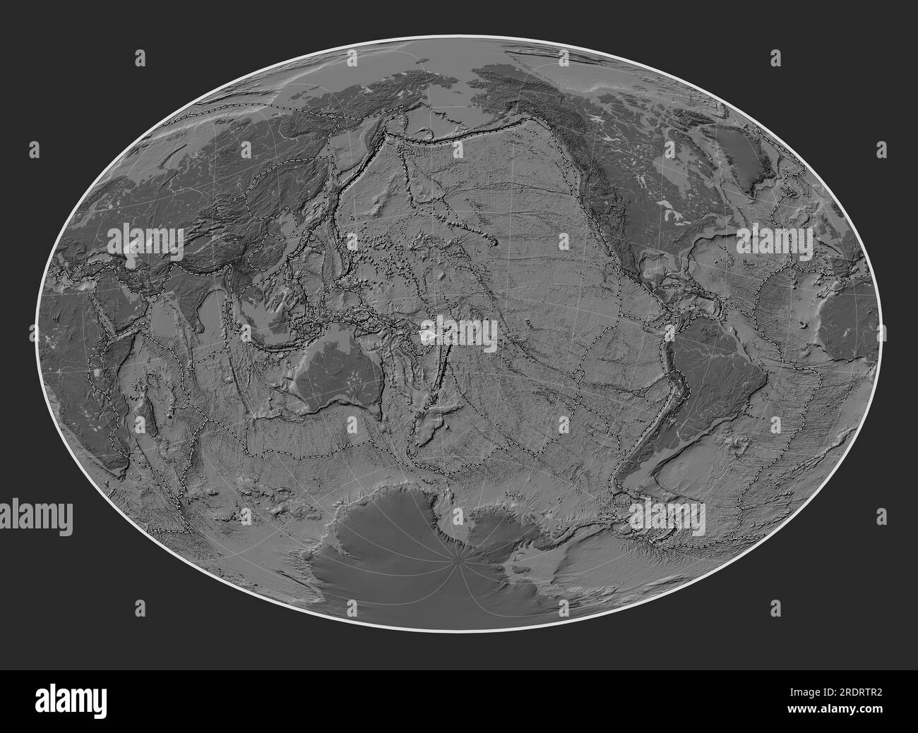 Balmoral Reef Tectonic Plate On The Bilevel Elevation Map In The Fahey Oblique Projection
