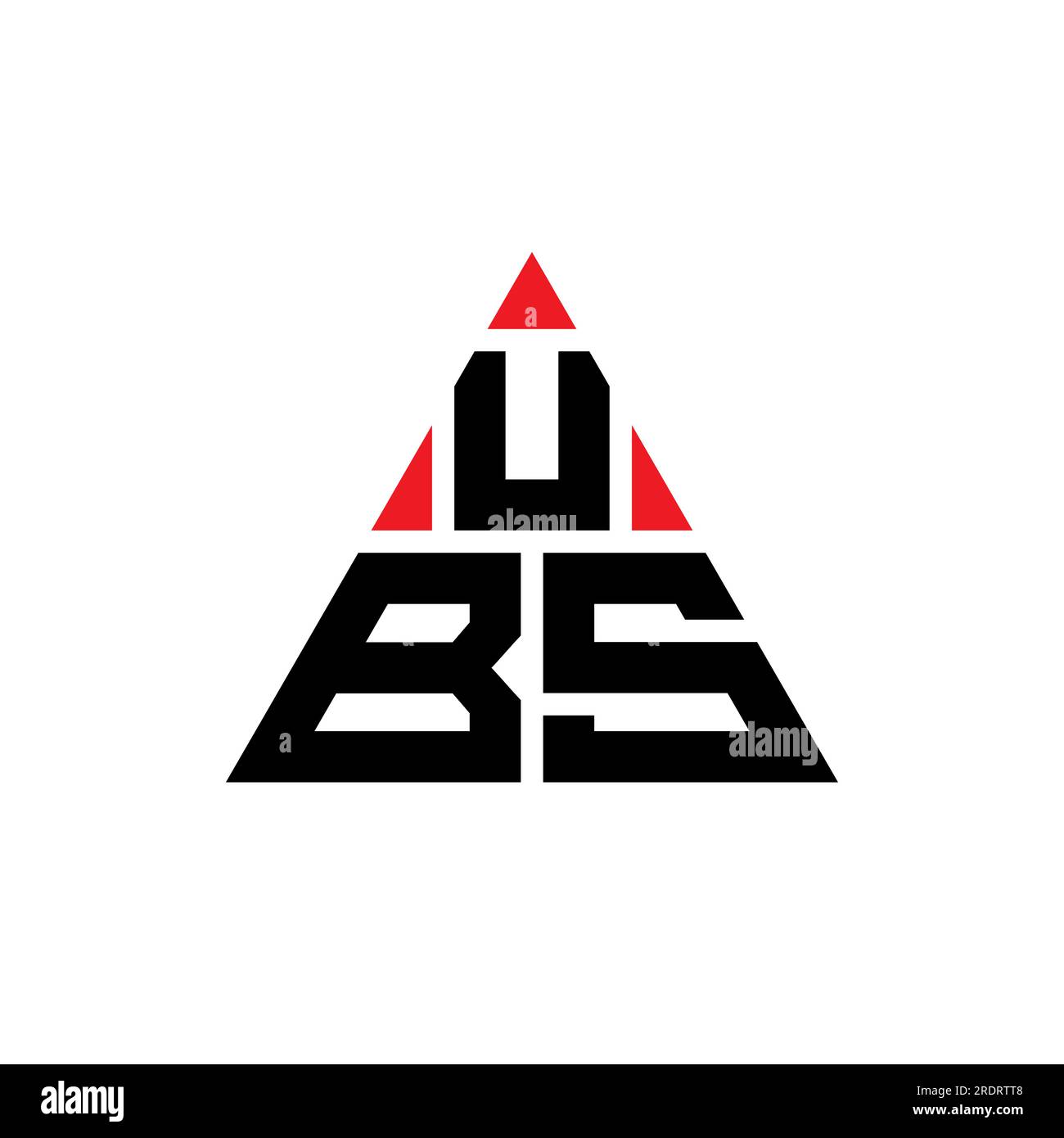 UBS triangle letter logo design with triangle shape. UBS triangle logo ...