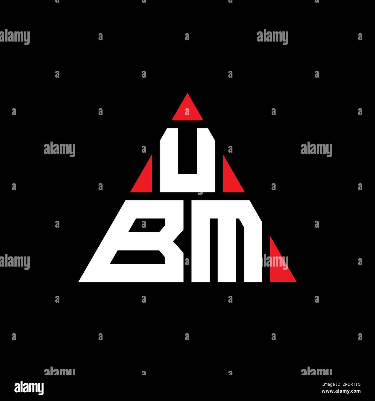 UBM triangle letter logo design with triangle shape. UBM triangle logo ...