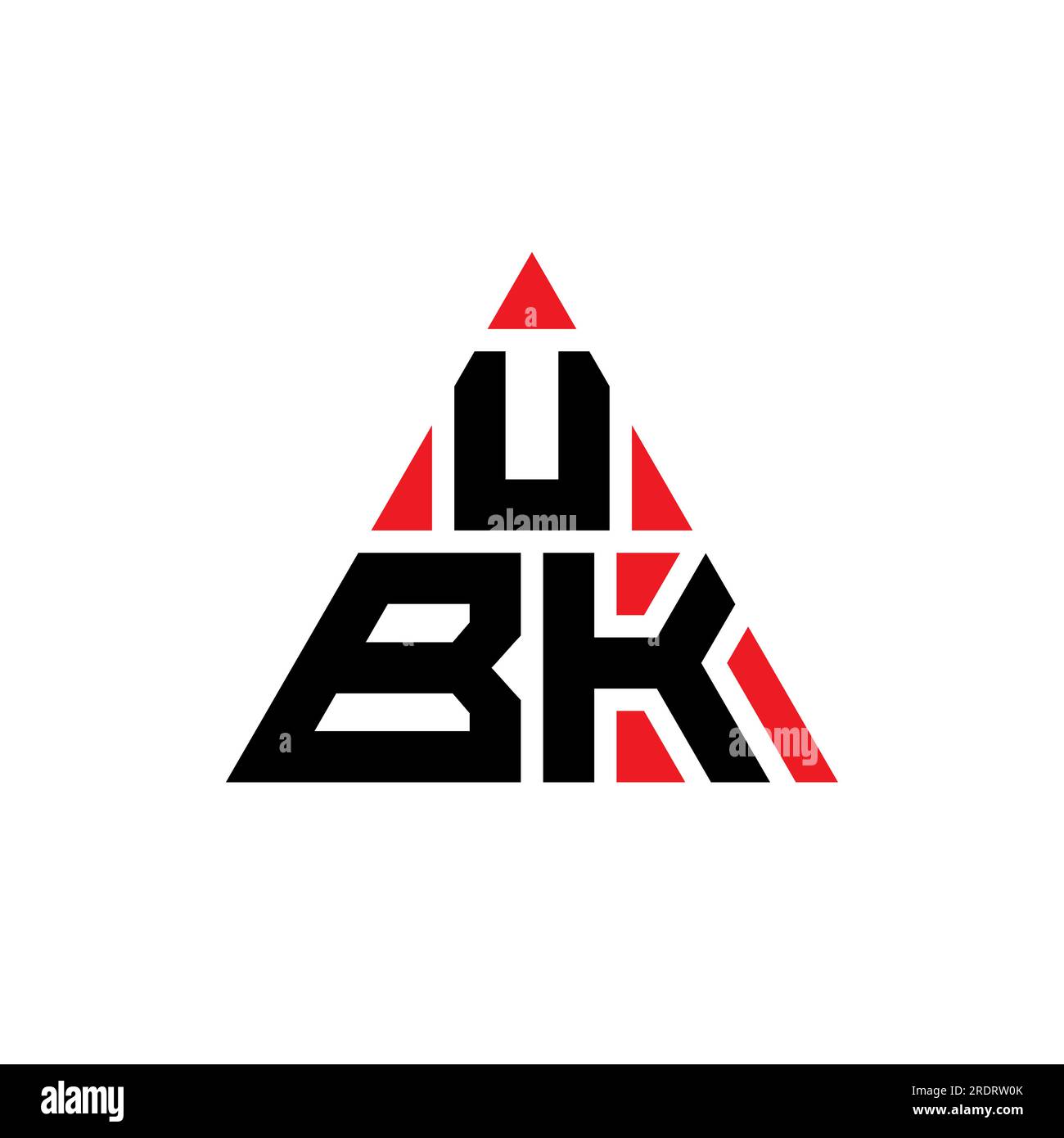 UBK triangle letter logo design with triangle shape. UBK triangle logo ...