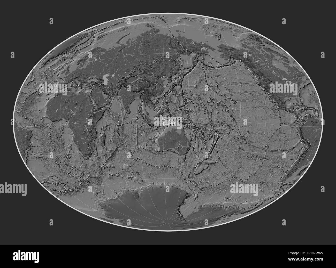 Banda Sea tectonic plate on the bilevel elevation map in the Fahey ...