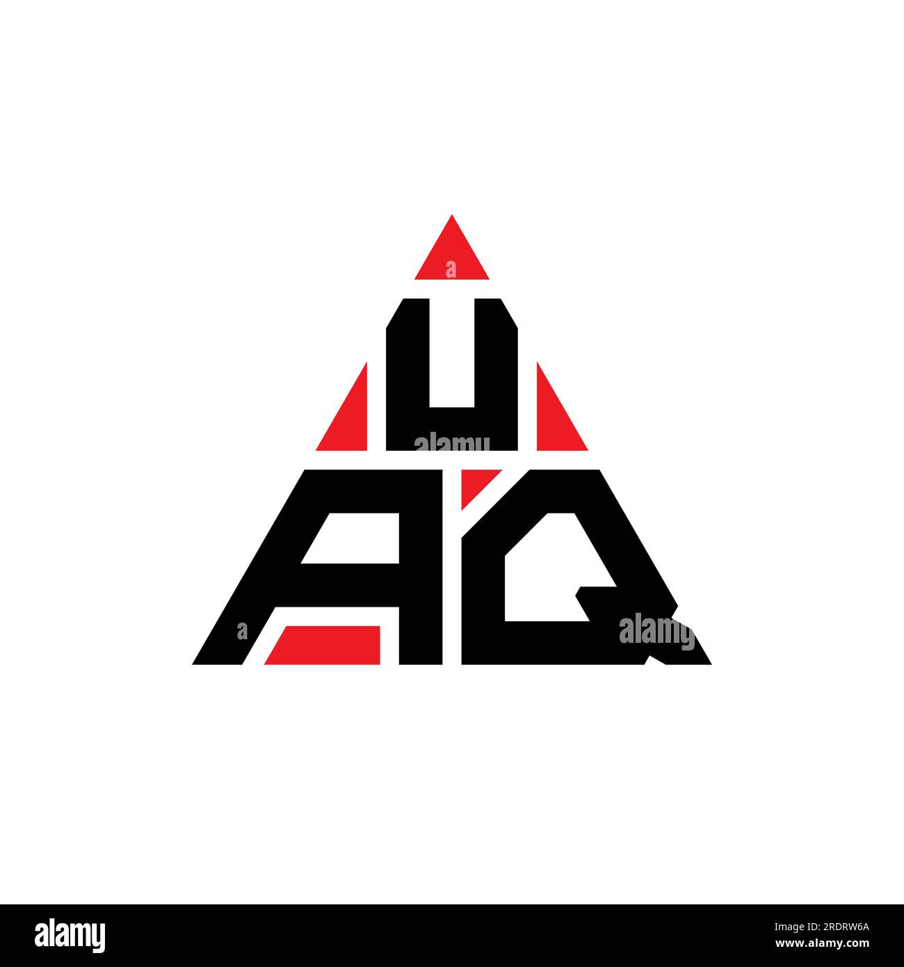 UAQ triangle letter logo design with triangle shape. UAQ triangle logo ...