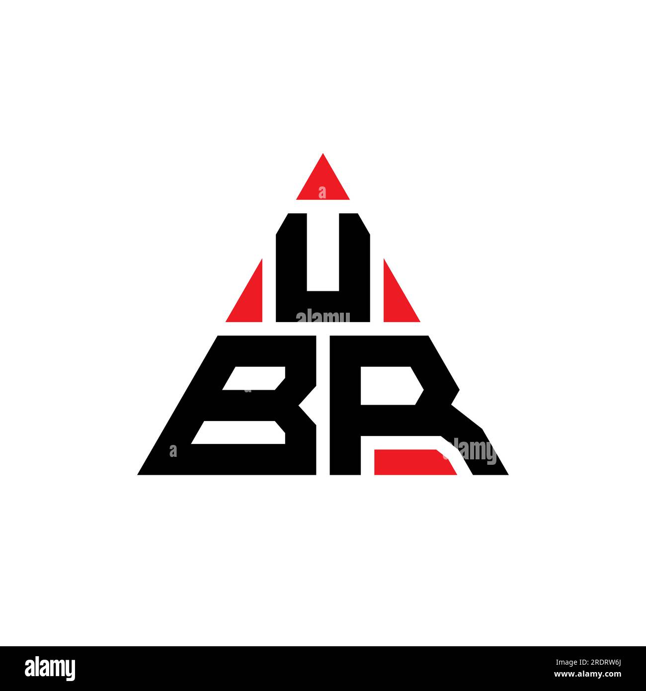 UBR triangle letter logo design with triangle shape. UBR triangle logo ...