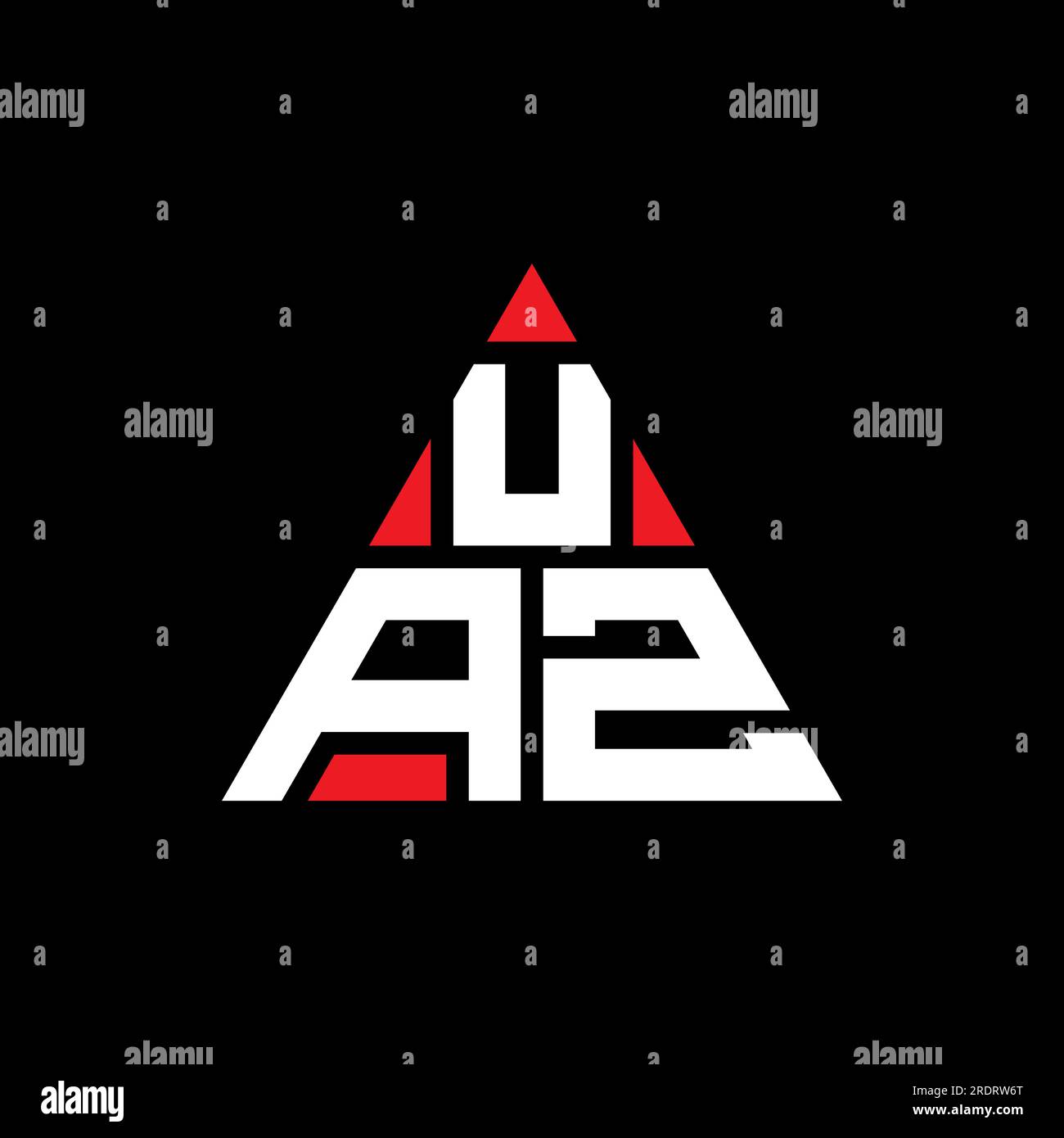 UAZ triangle letter logo design with triangle shape. UAZ triangle logo ...