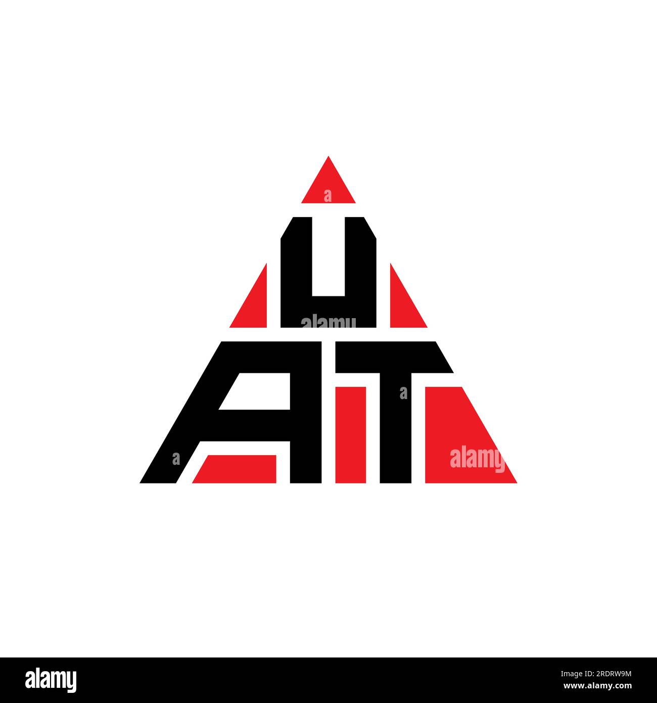 UAT triangle letter logo design with triangle shape. UAT triangle logo ...