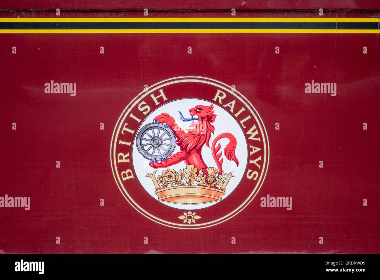 Original British Railways crest on the side of a carriage Stock Photo ...
