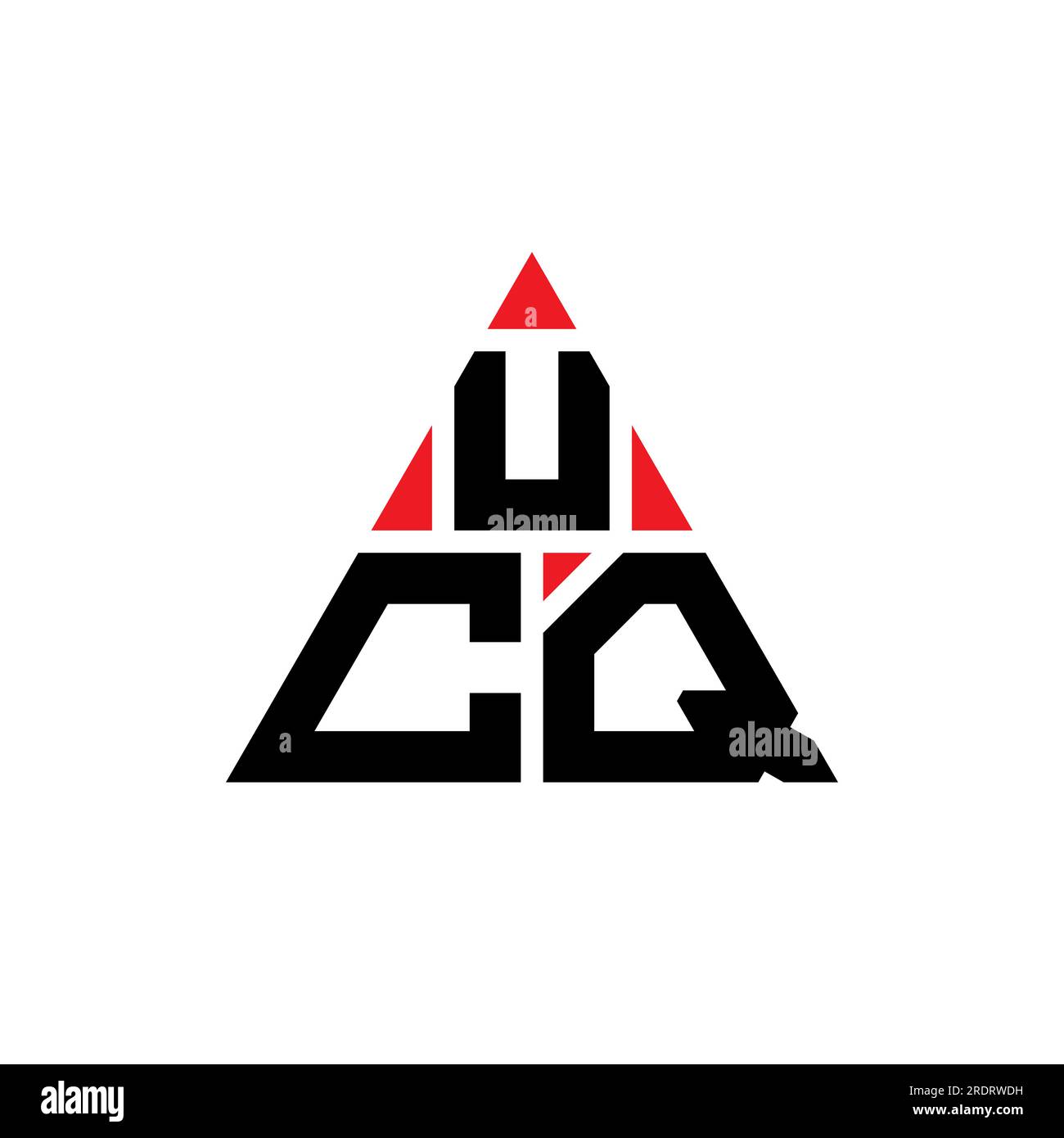 UCQ triangle letter logo design with triangle shape. UCQ triangle logo ...