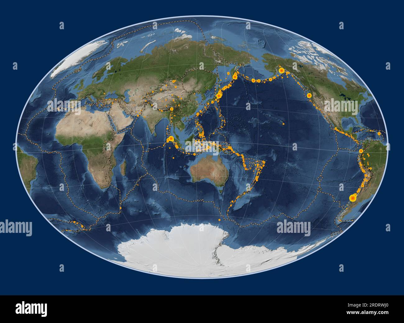 Banda Sea tectonic plate on the Blue Marble satellite map in the Fahey ...