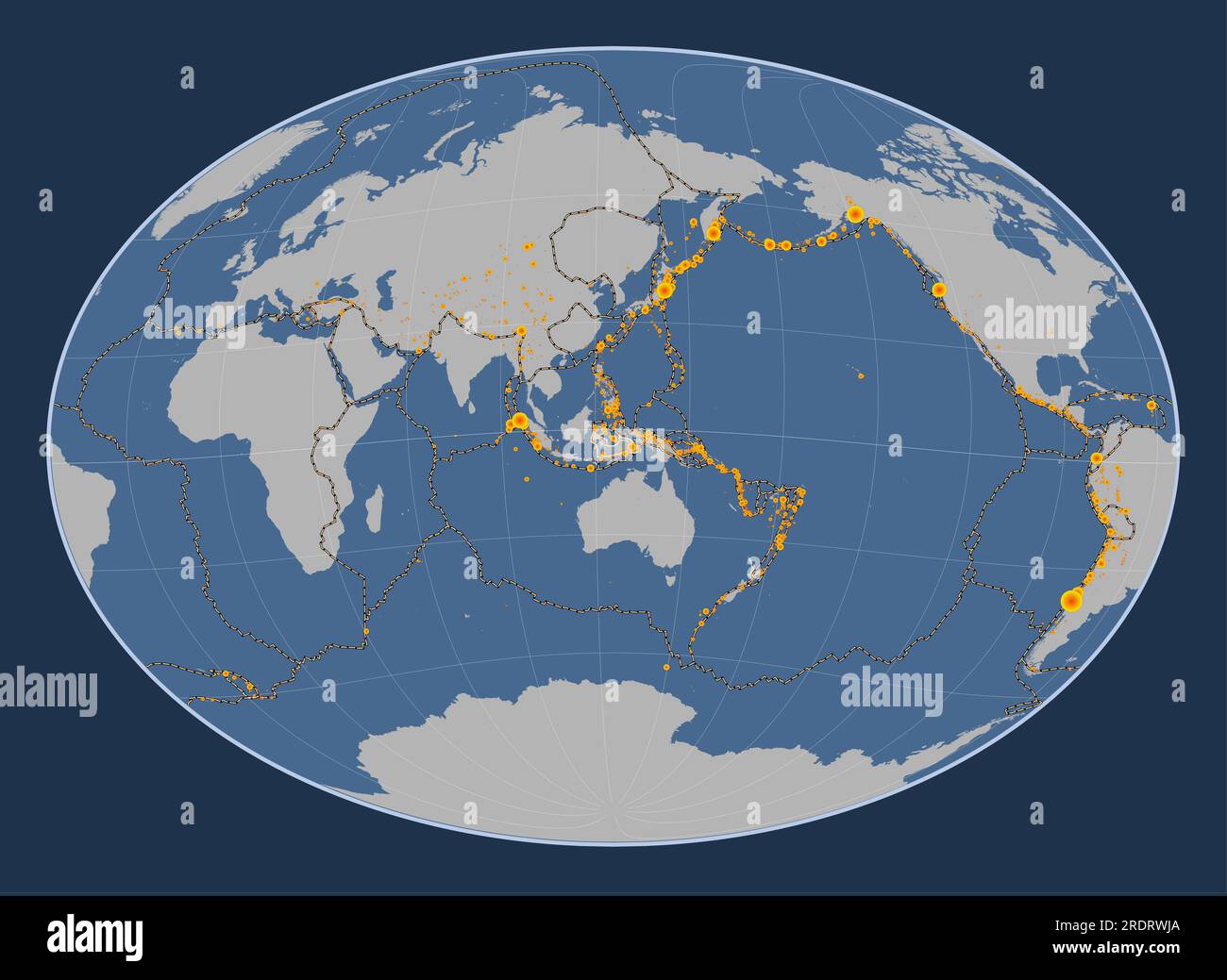 Banda Sea tectonic plate on the solid contour map in the Fahey Oblique ...