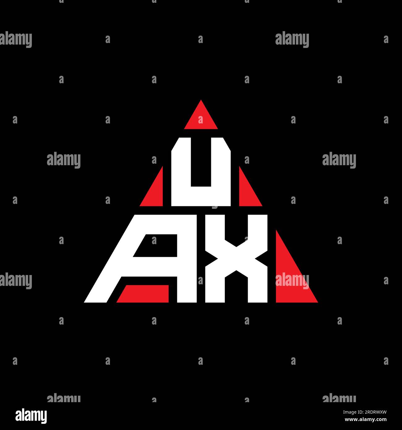 UAX triangle letter logo design with triangle shape. UAX triangle logo ...
