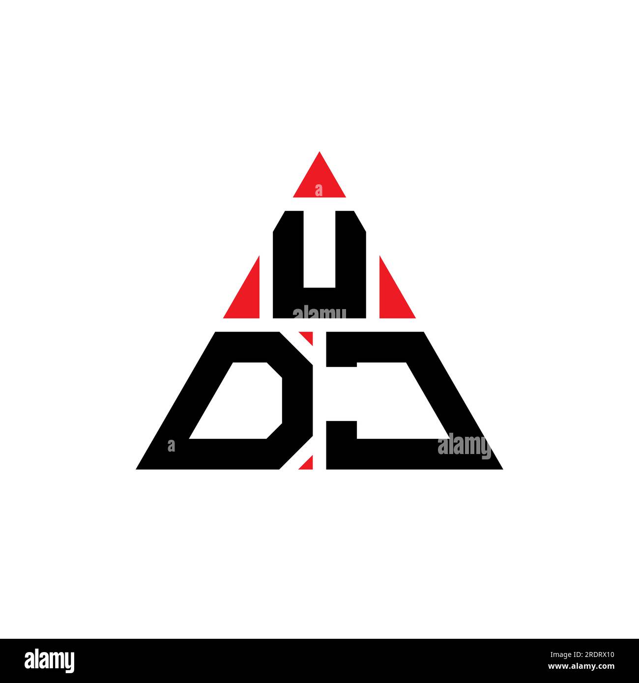 UDJ triangle letter logo design with triangle shape. UDJ triangle logo ...