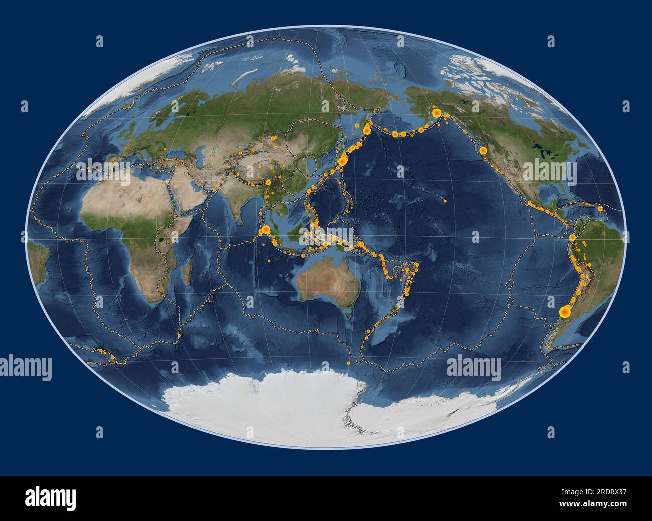 Birds Head tectonic plate on the Blue Marble satellite map in the Fahey ...