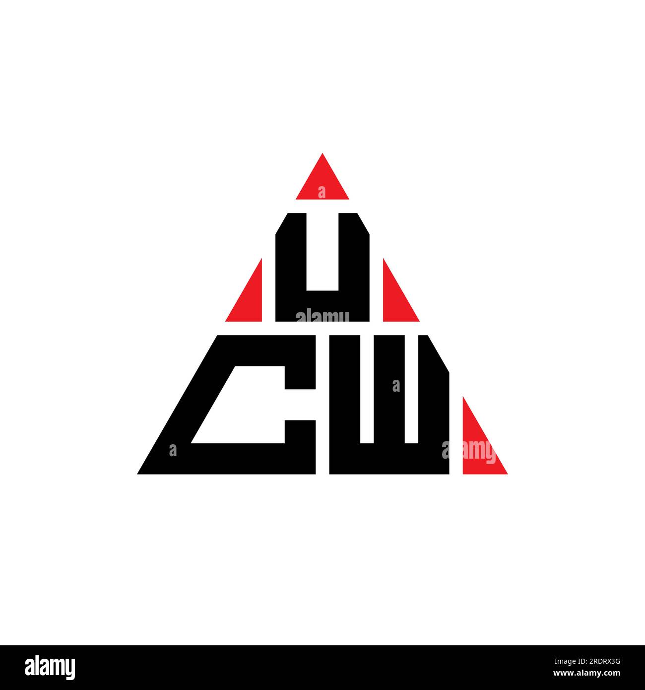UCW triangle letter logo design with triangle shape. UCW triangle logo ...