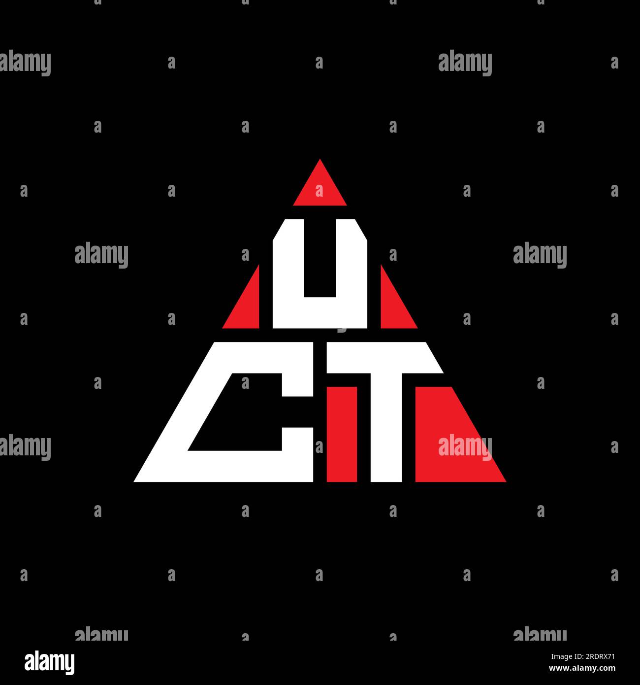 UCT triangle letter logo design with triangle shape. UCT triangle logo ...